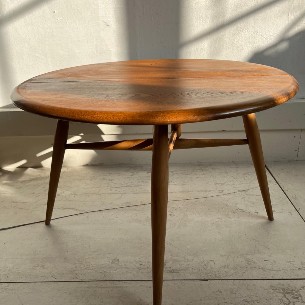 Ercol drop leaf blonde coffee table - rediscova
