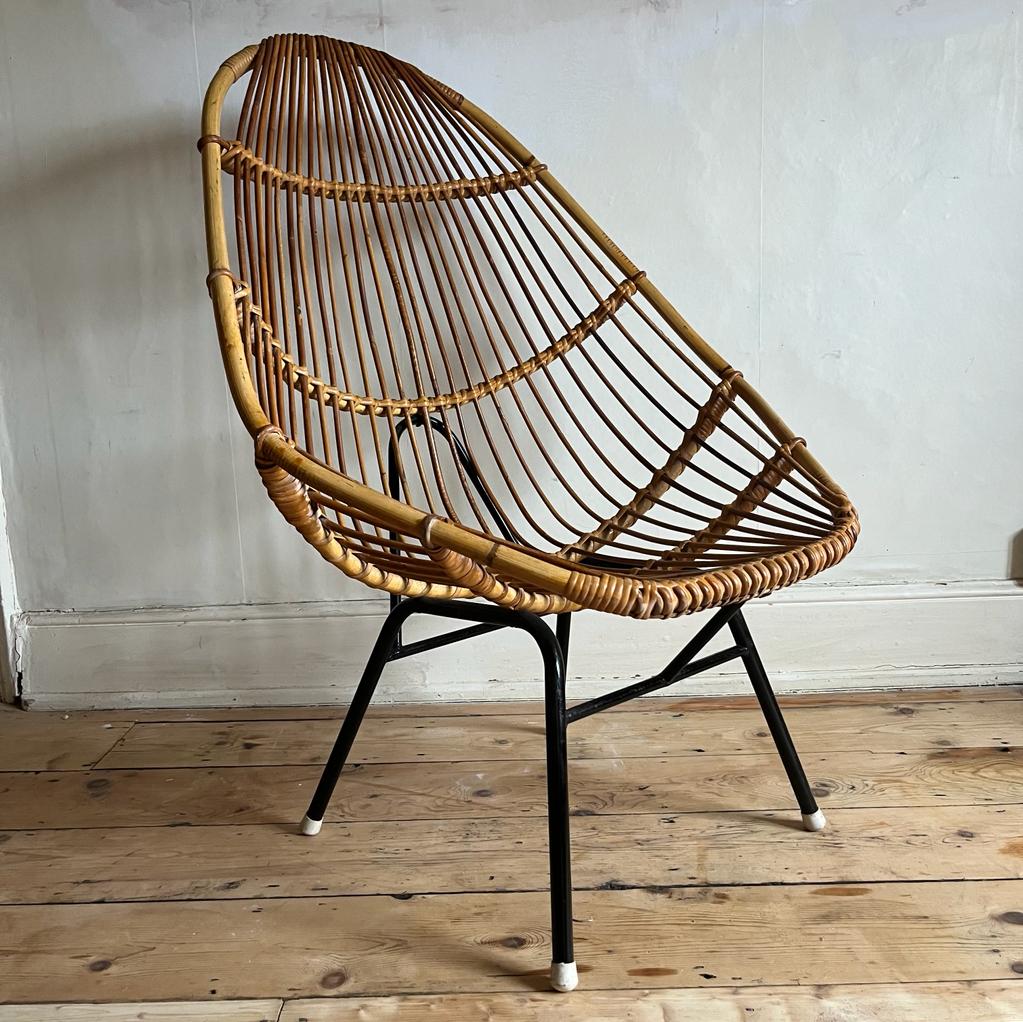 Italian Bamboo High backed chair - rediscova
